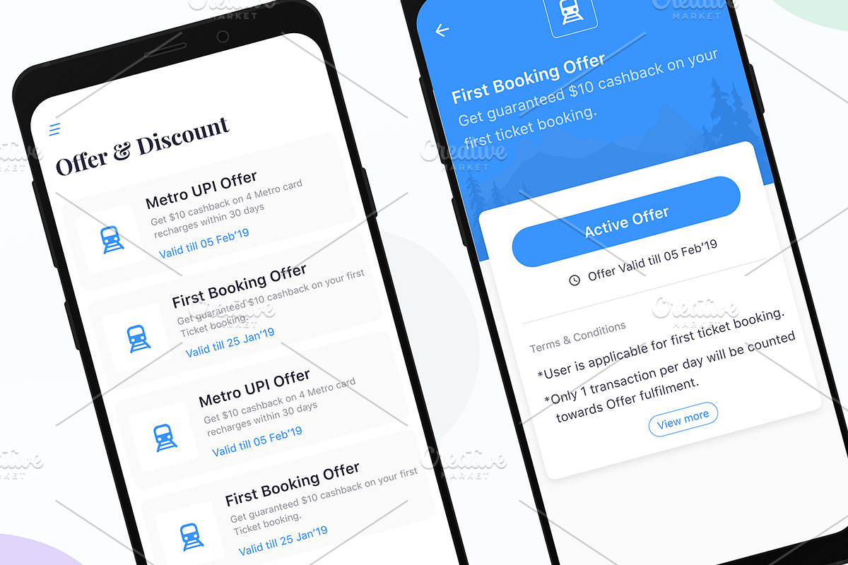 Railway booking app wireframe kit, a Wireframe Template by Peer Forest