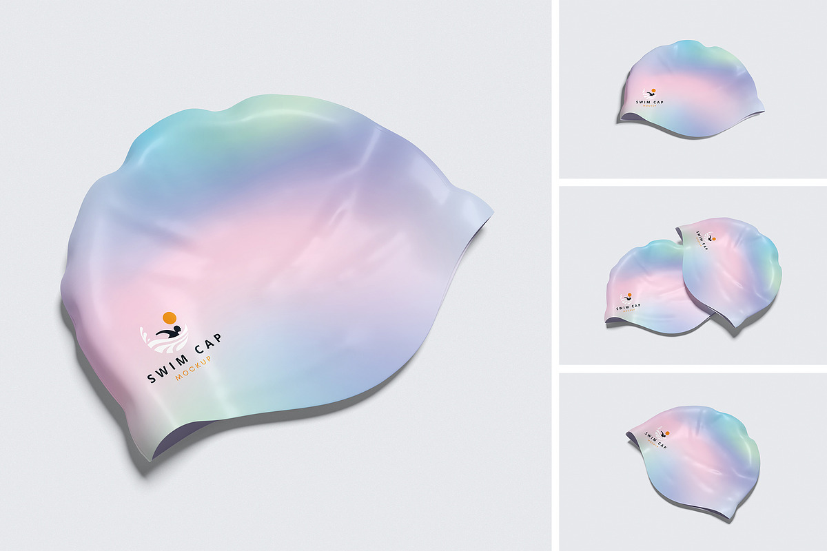 Swim Cap Mockup, an Advertising Mockup by swsi-studio