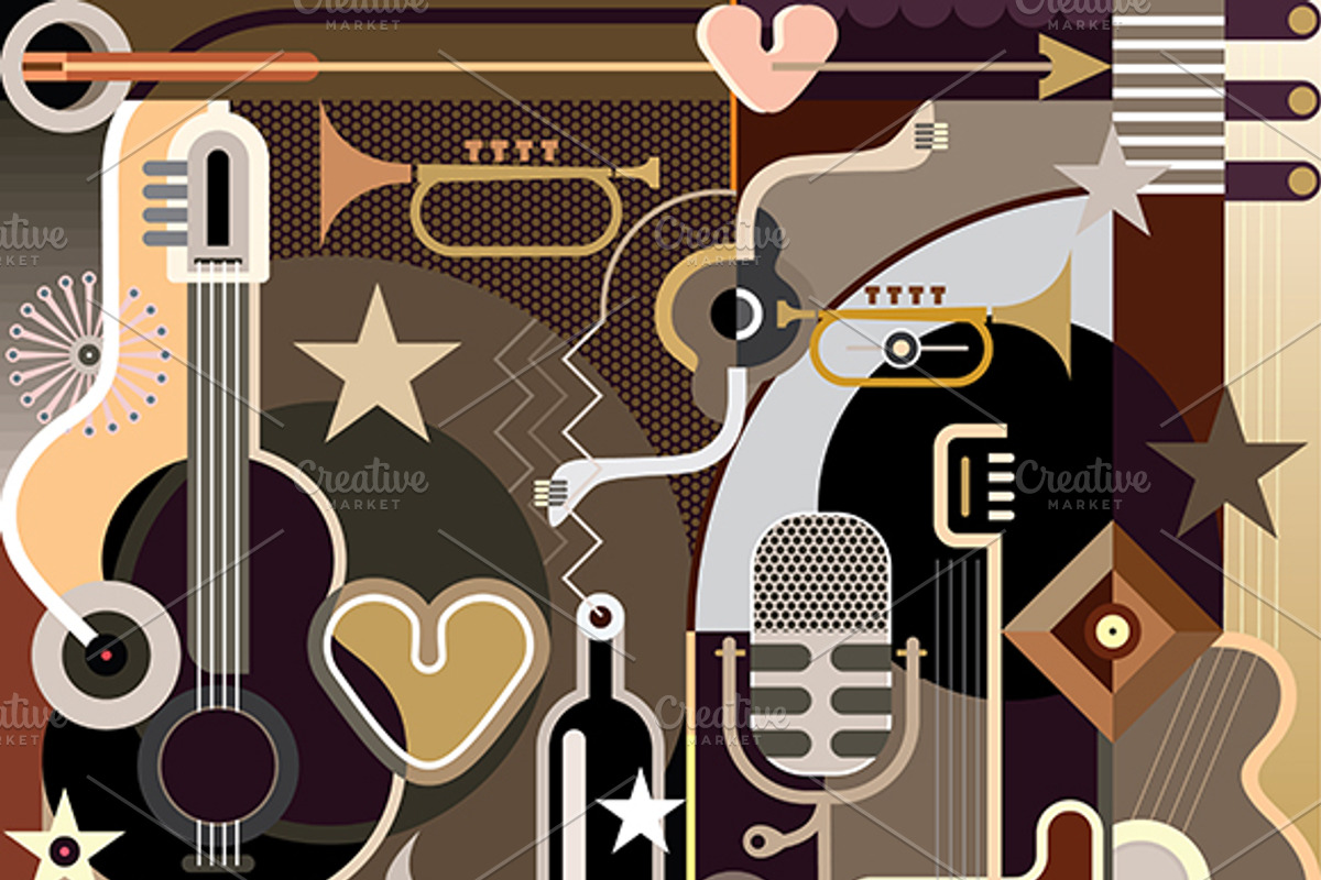 Abstract Music background, an Illustration by danjazzia