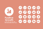 Positive Growth simple icons, an Outline Icon by Palau