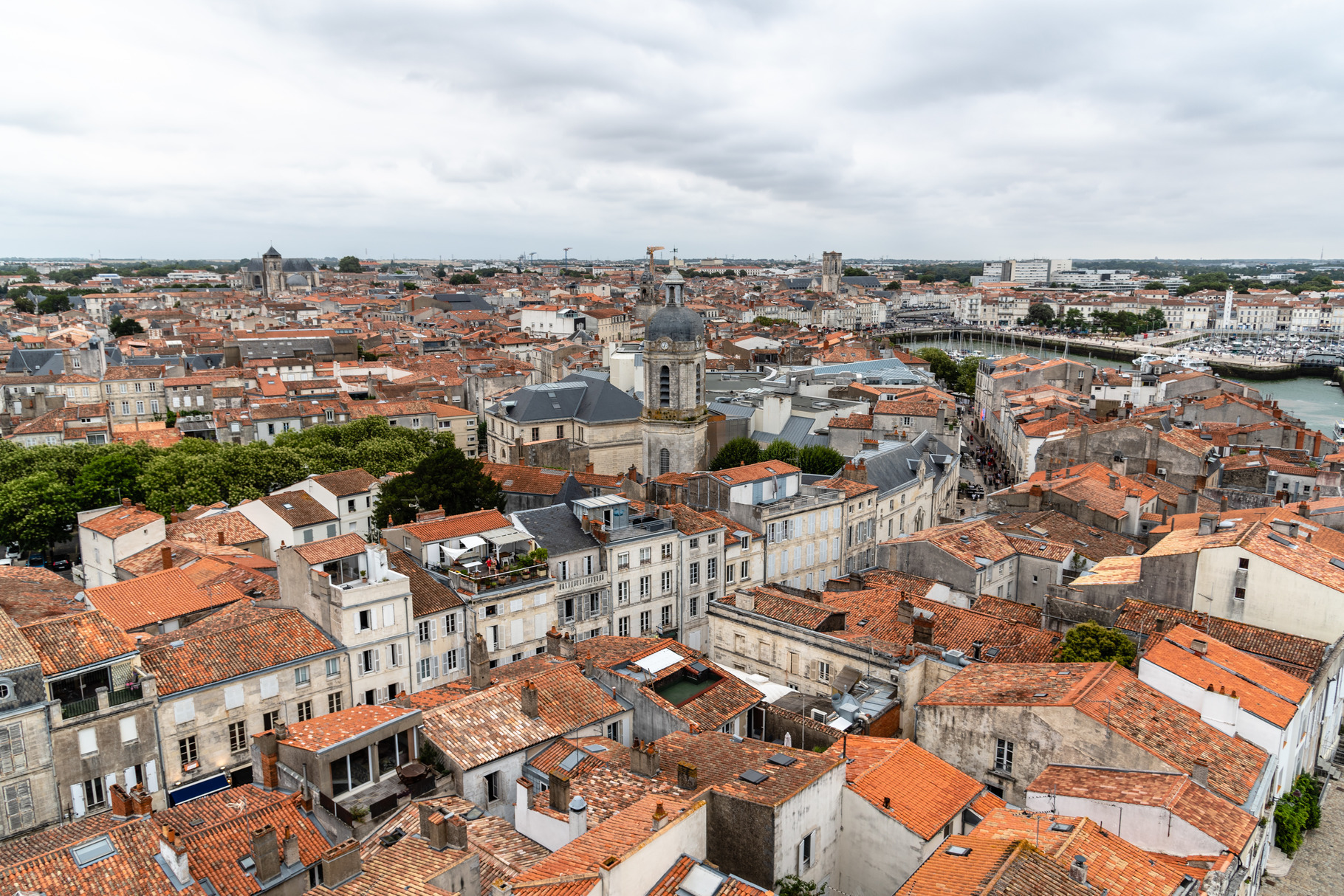 View of the old port of la rochelle featuring aerial view, built ...