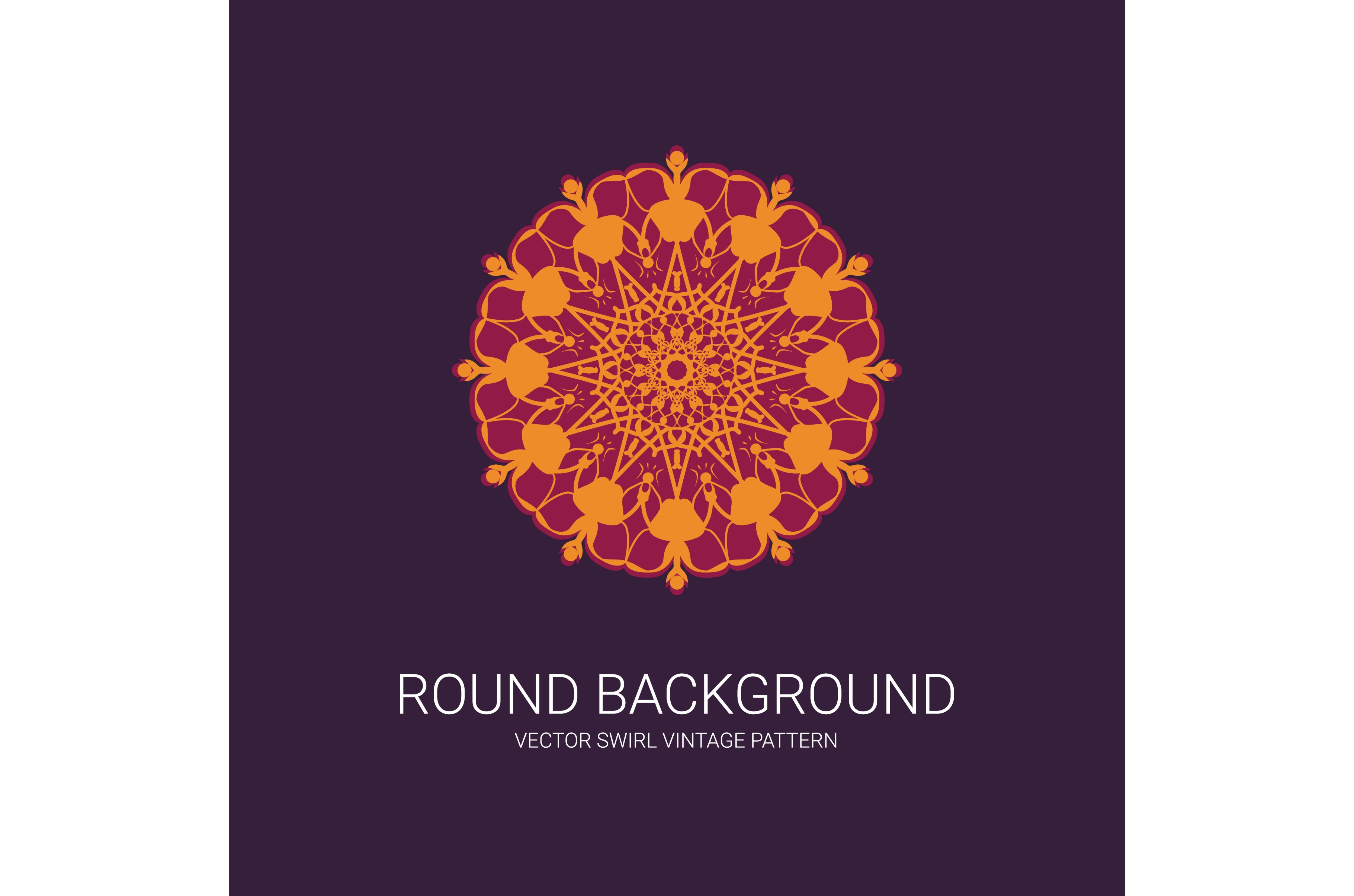 Floral round decorative symbol, a Decorative Illustration by ...