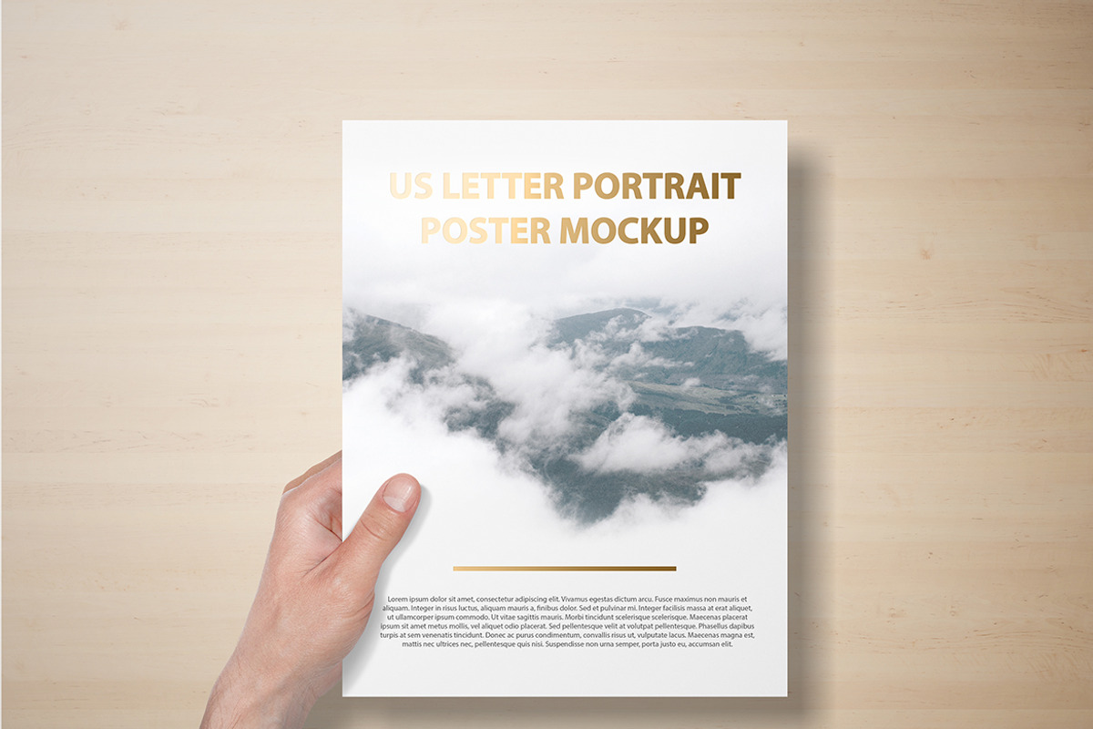 US Letter Flyer / Letterhead Mockup, a Print Template by professorinc
