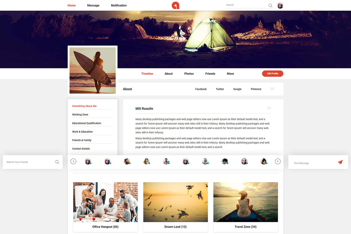 Social Network HTML Template - Adda, a HTML Template by HasThemes