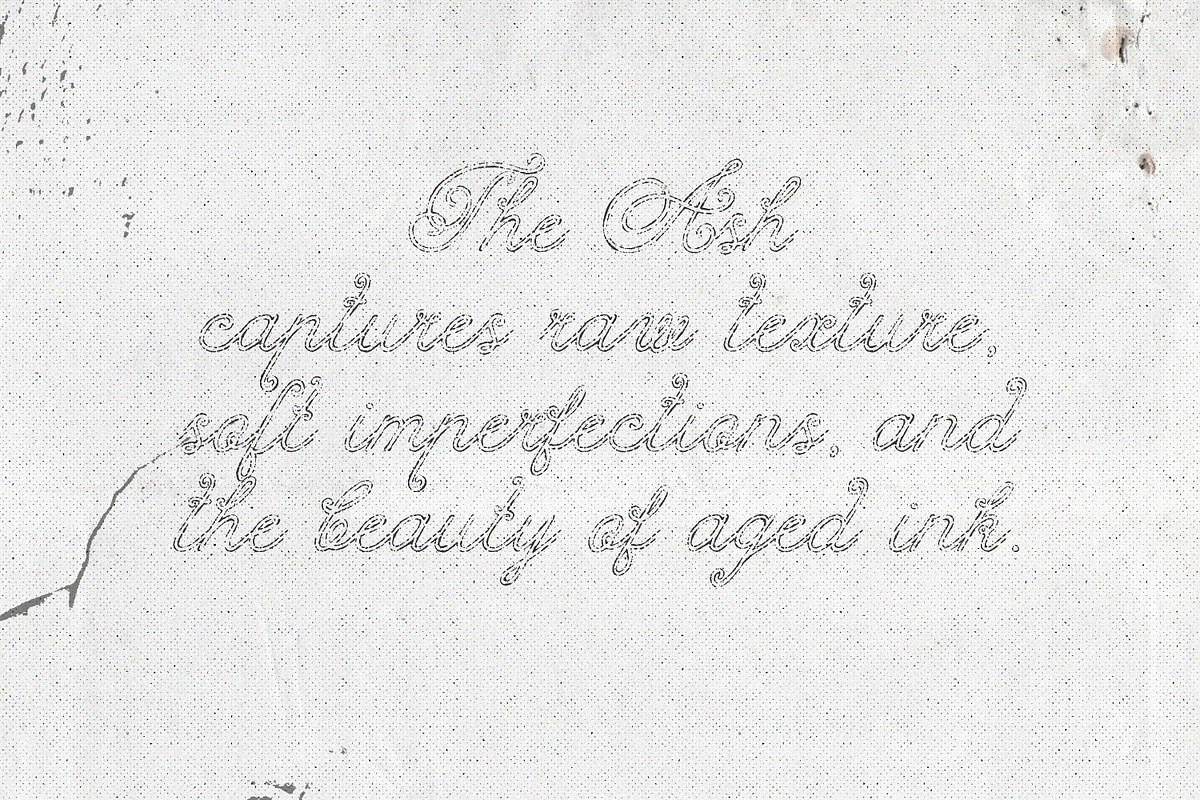 The Ash Vintage Forged Textured Script