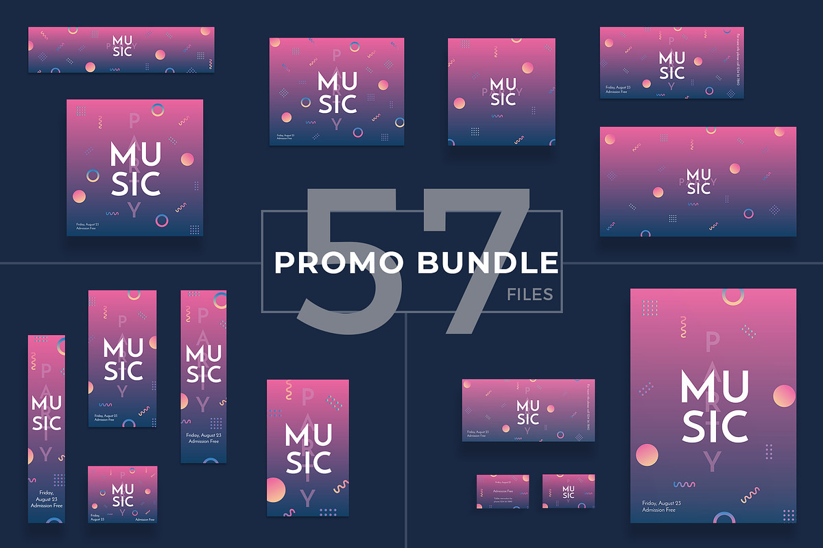 Promo Bundle | Music Party, a Poster Template by Amber Graphics
