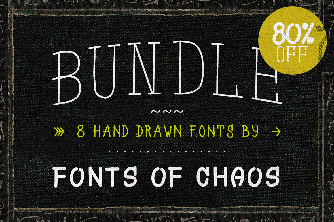 Hand drawn fonts - Bundle ! 80% OFF, a Sans Serif Font by David is Creative