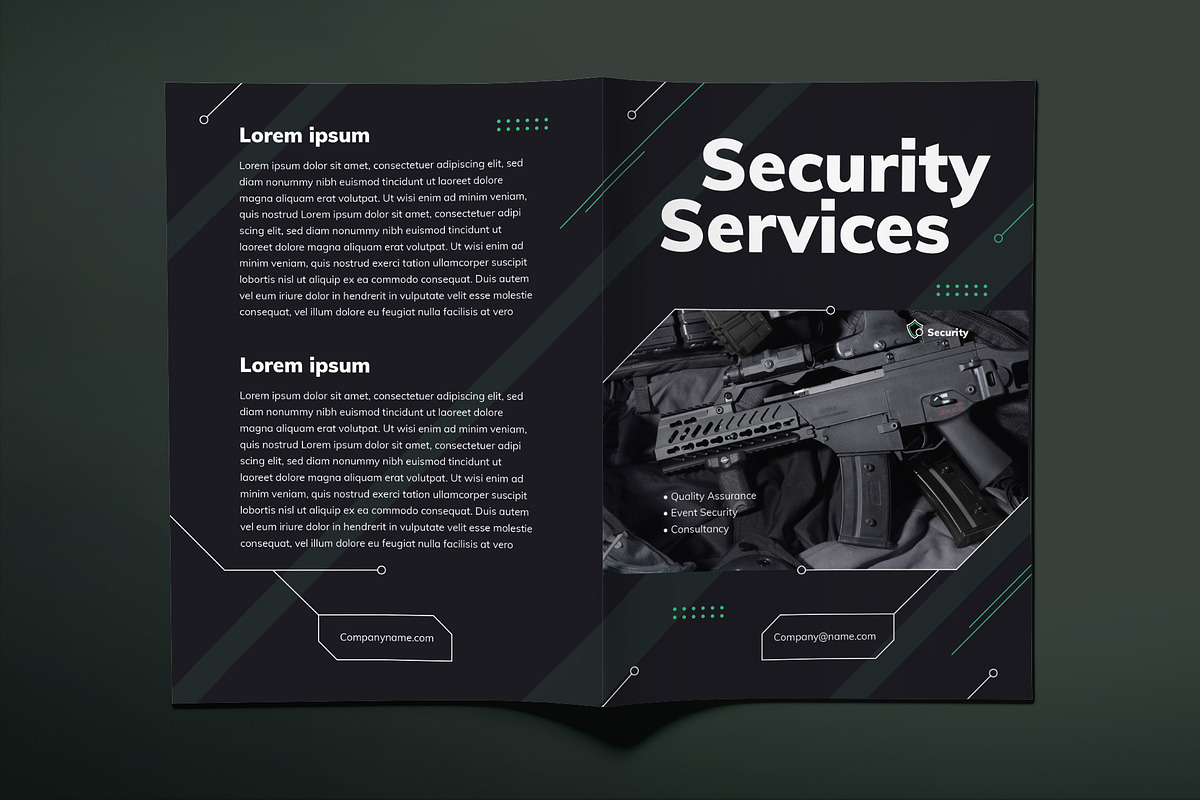 Security Services Brochure Bifold, a Brochure Template by TemplatesNow!