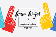 Vector Foam Finger, an Object Graphic by The Map Studio