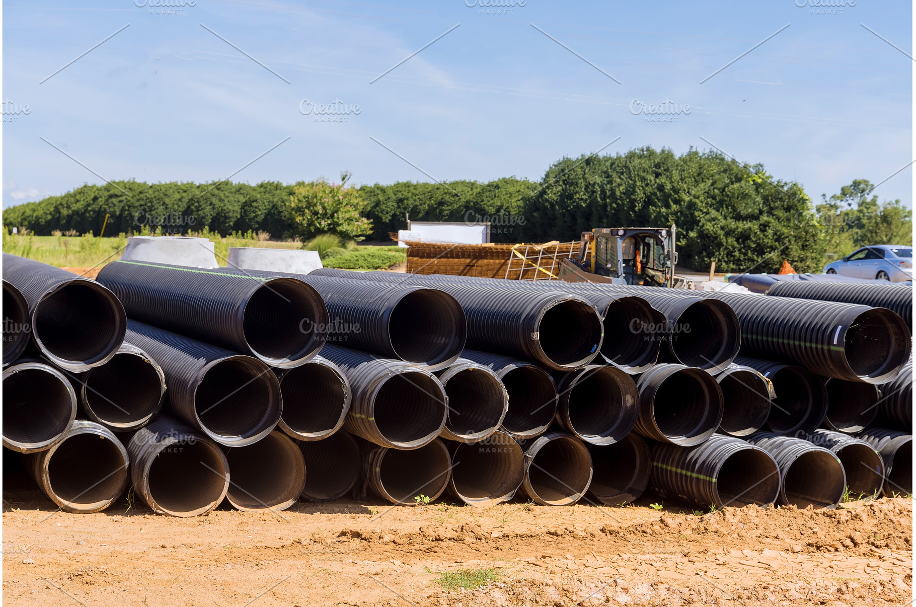 View new black plastic pipes for the, an Industrial Photo by Ungvar ...