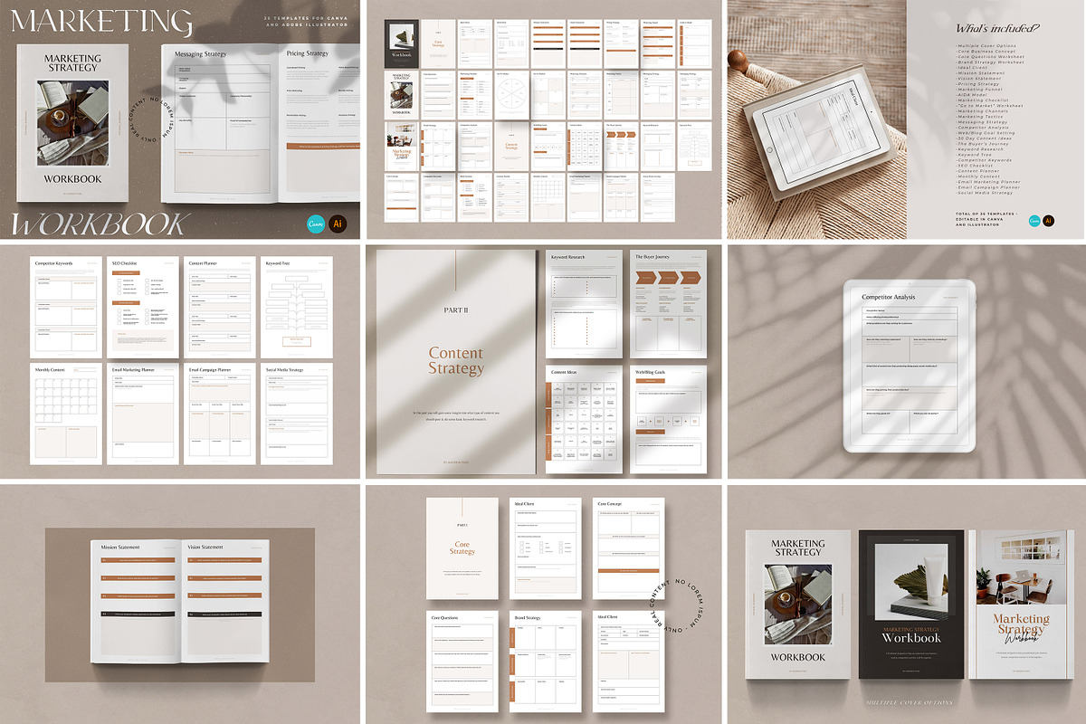 Marketing PRO Bundle For CANVA, a Marketing Template by AndrewPixel