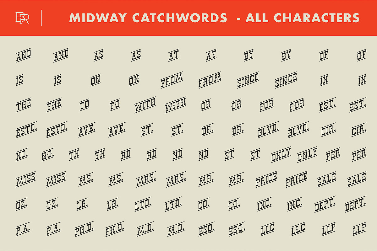 Midway - Slab Serif Font, a Slab Serif Font by Brian Ritter Design ...