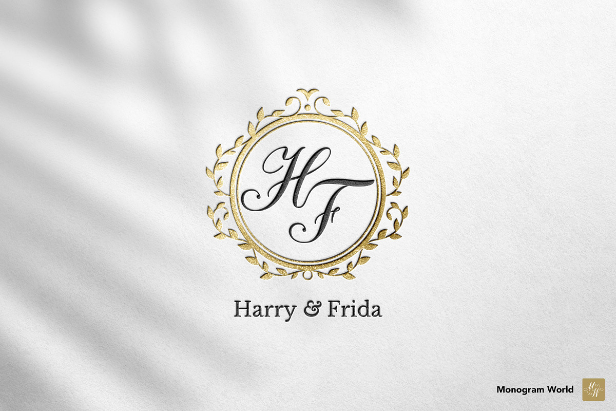 Wedding Monogram HF, a Branding & Logo Template by Monogram World