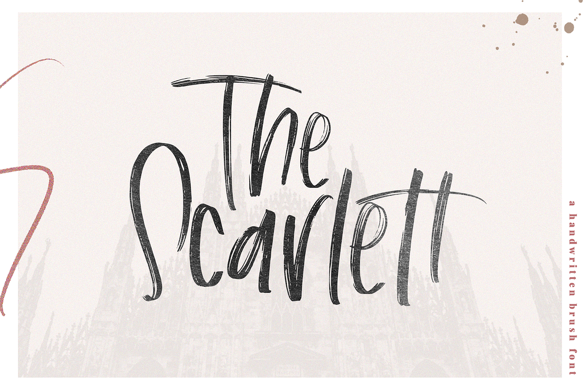 The Scarlett -Handwritten Brush Font, a Script Font by KA Designs