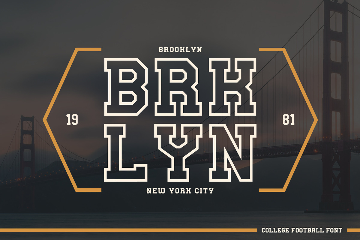 College Football Font, a Font by GlitzyGrapix