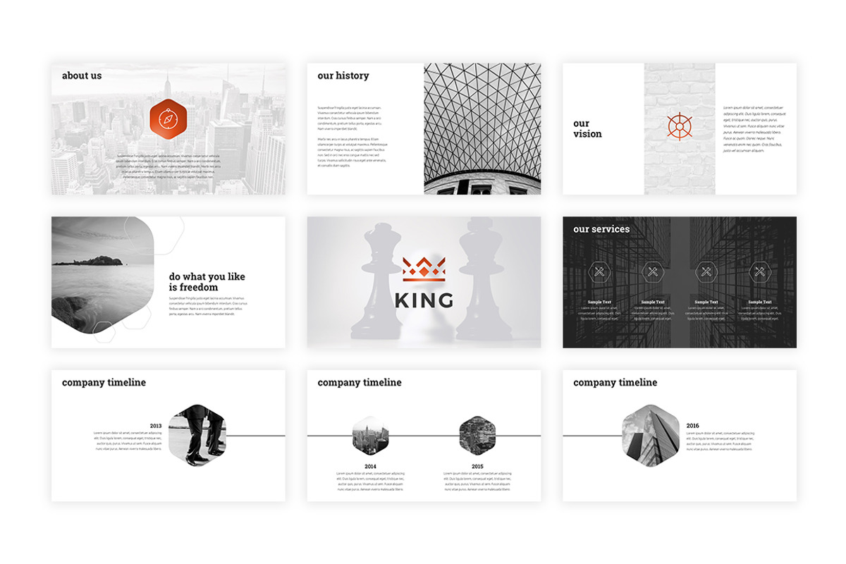 King - PowerPoint Template, a Presentation Template by everslide