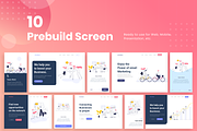 Outline Teamwork Illustration Pack, an UI Kit Template by Graphicdunk
