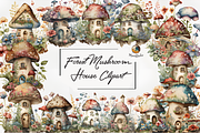 Forest Mushroom House Clipart, a Graphic by Moon Studio