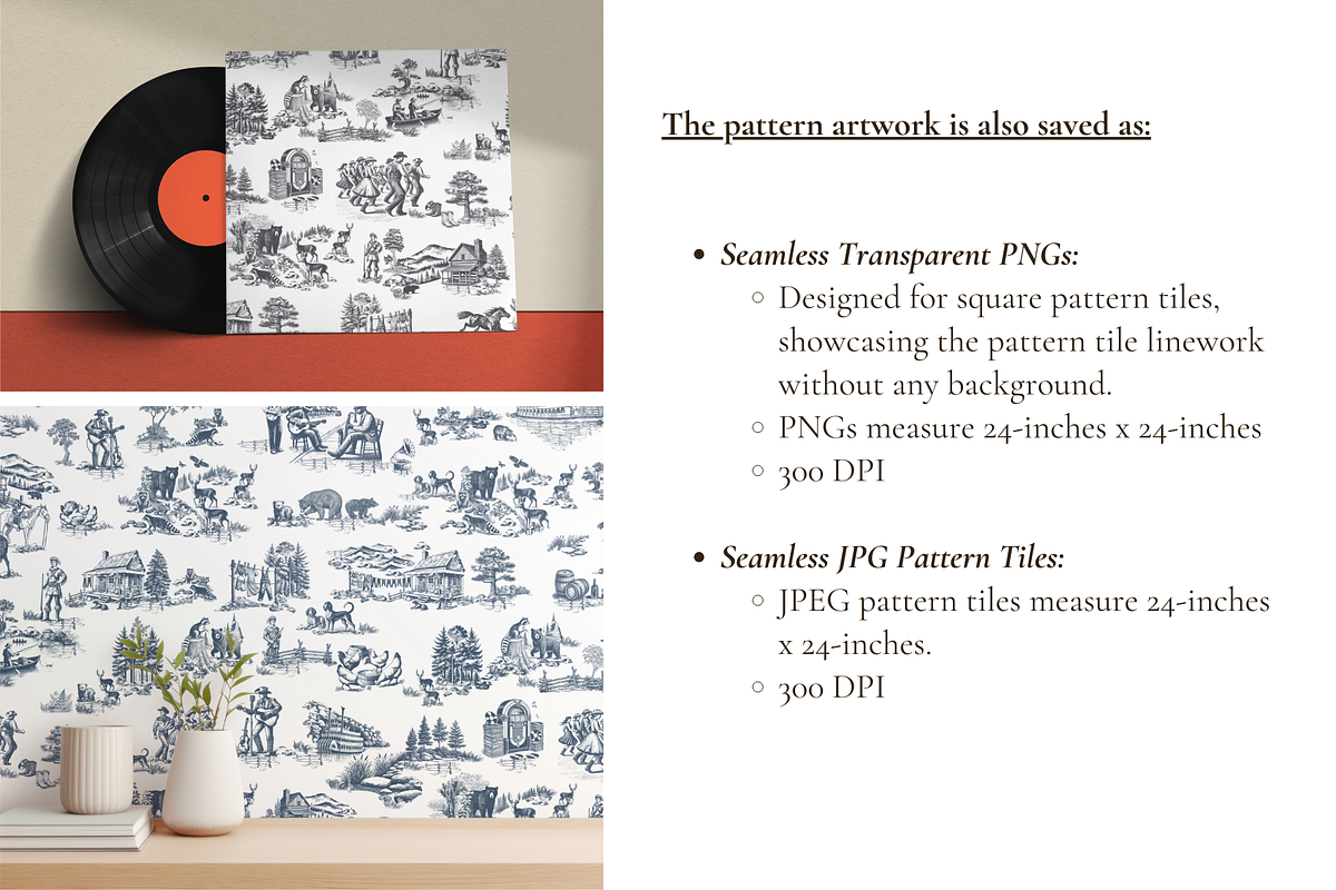 Tennessee Seamless Pattern Set, a Wallpaper Graphic by Hughes Studio