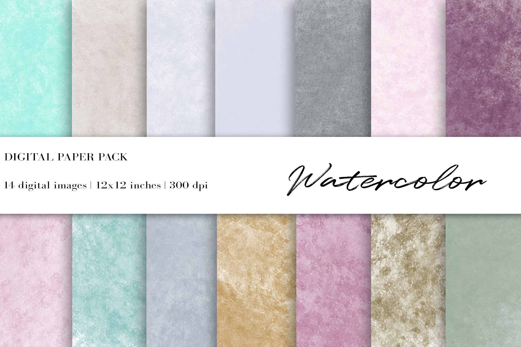 Watercolor Digital Paper, Background, a Texture Graphic by BonaDesigns