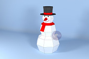 DIY Snowman 3D model template, a Graphic by PolyFish | Creative Market