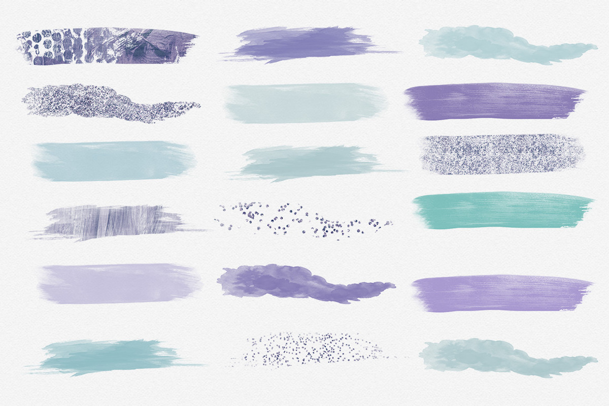 Peacock Watercolor Brush Stroke Set, an Object Graphic by ClipartBrat ...