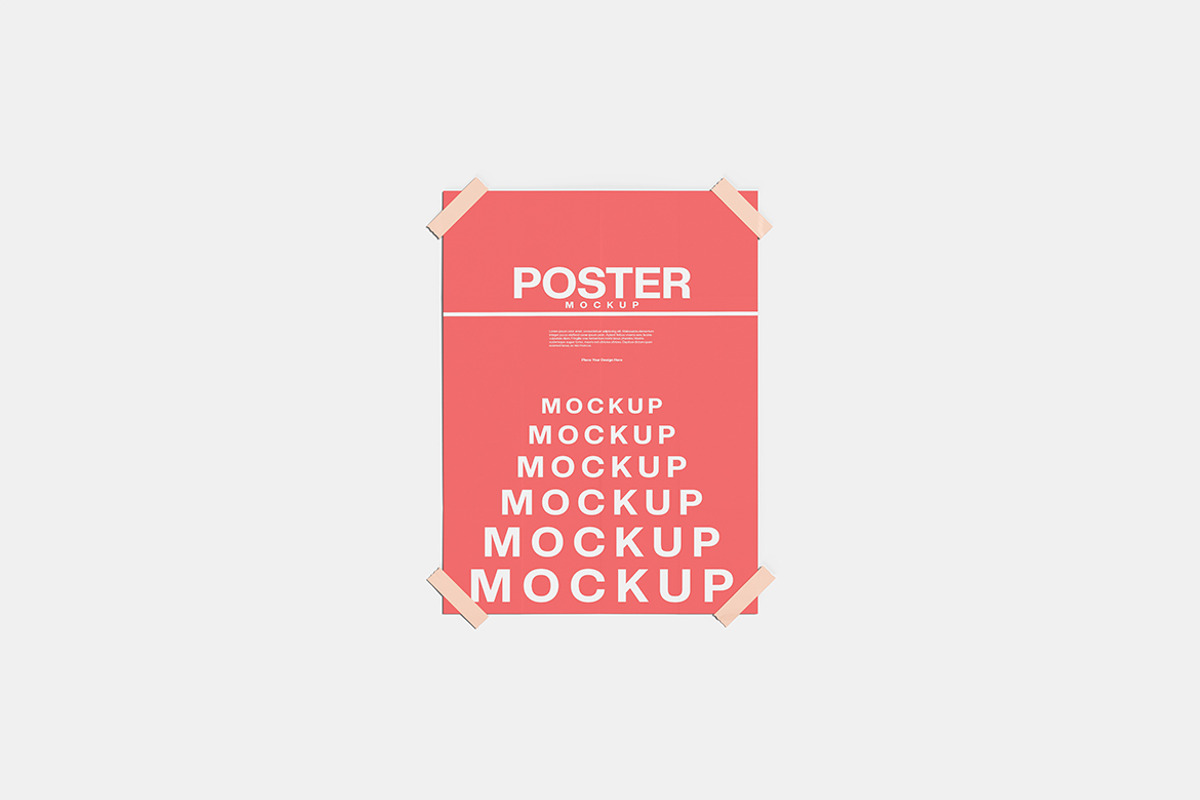 Poster Mockup, an Advertising Mockup by bimockup | Creative Market