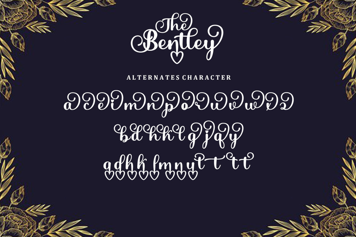 The Bentley Script, a Script Font by Bosstype Studio