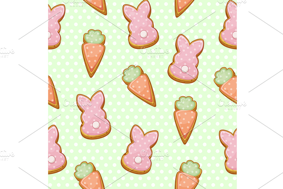 Easter cookies cute green seamless, a Pattern Graphic by BabySofja ...