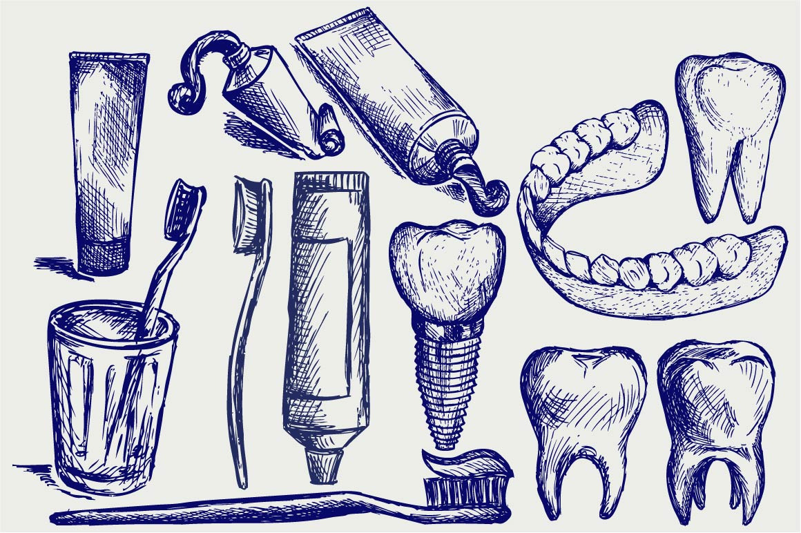 Dental hygiene, a Healthcare Illustration by LineworkStock