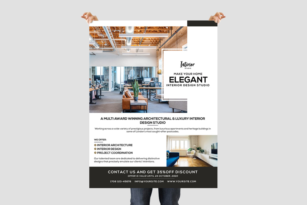 Interior Design, Architecture Flyers, a Flyer Template by PixelsDesign