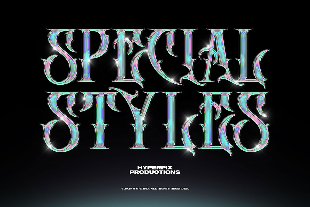 Chrome Text Styles Bundle - 50% OFF, a Layer Style Add-On by Hyperpix Productions