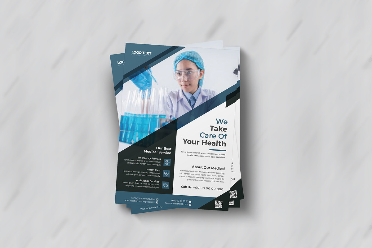 Medical Flyer Design Template, a Flyer Template by MRI STUDIO