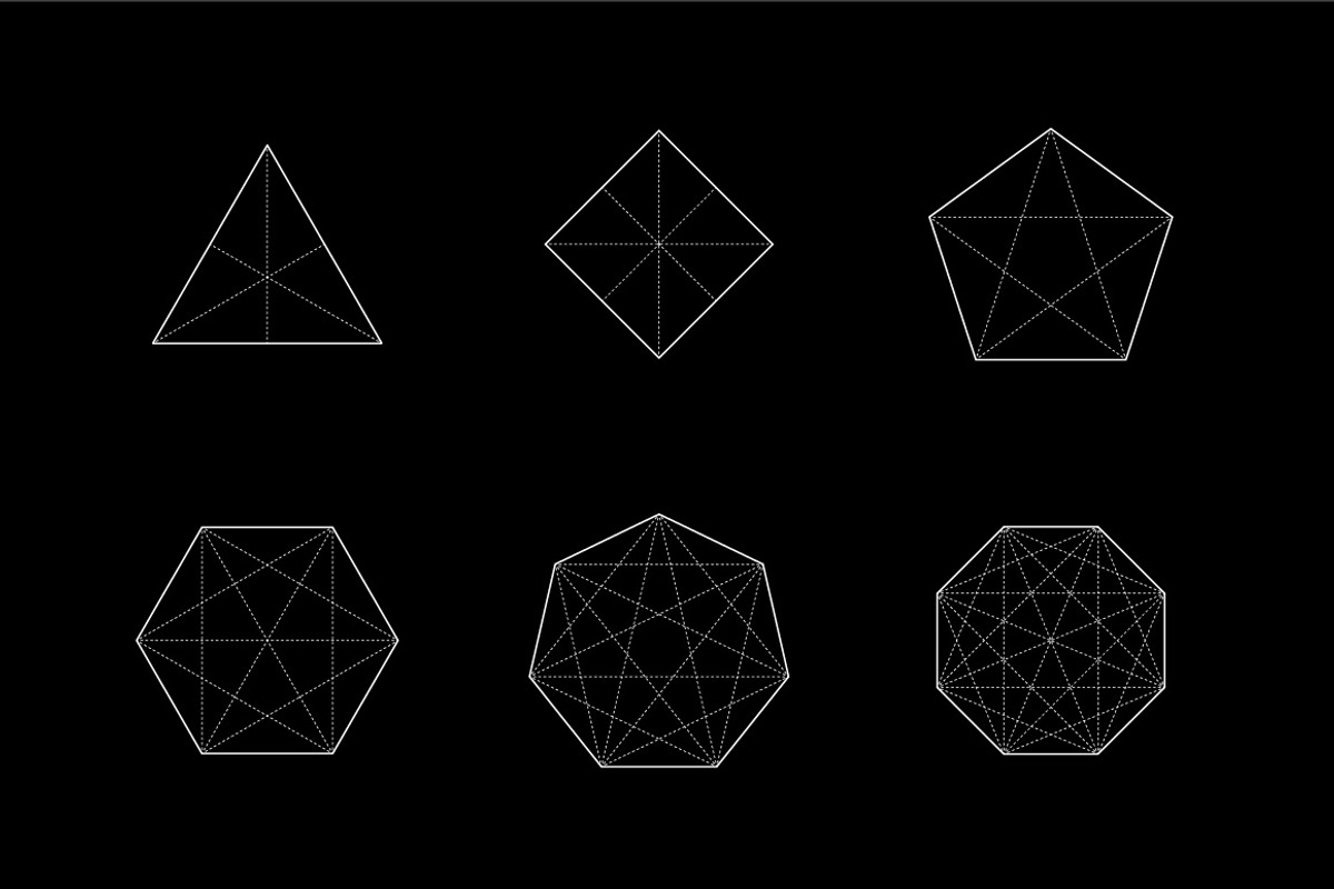 Geometry: 12 Basic Objects, an Illustration by kloroform