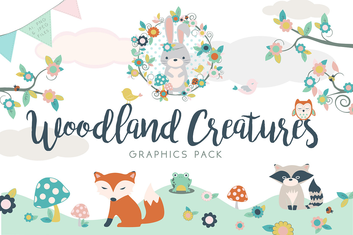 Woodland Creatures Graphic Set, a Graphic by Ink + Eye