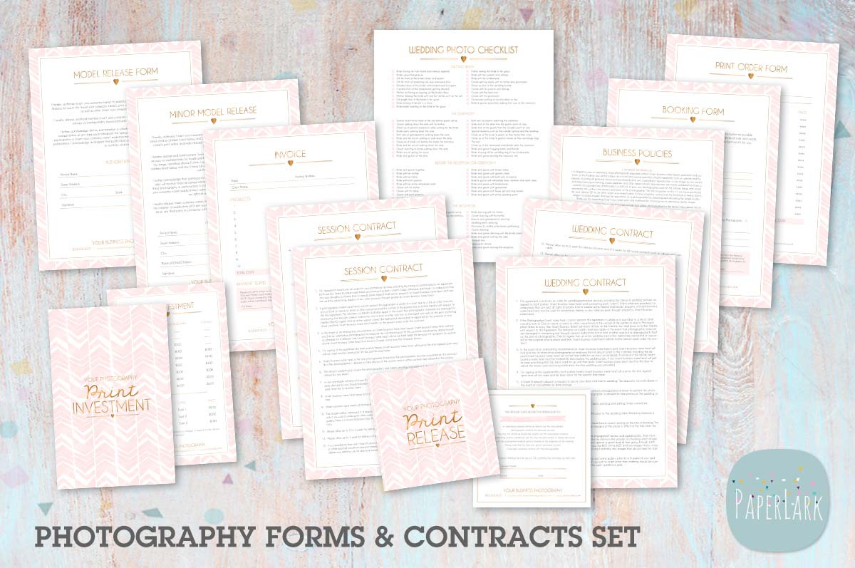 NG014 Photography Contracts & Forms, a Stationery Template by Paper Lark