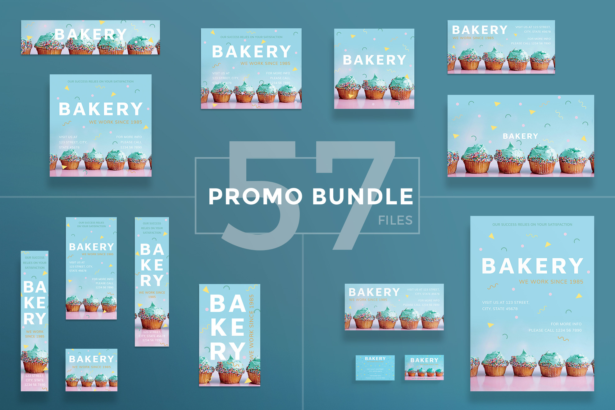 Promo Bundle | Bakery, a Poster Template by Amber Graphics