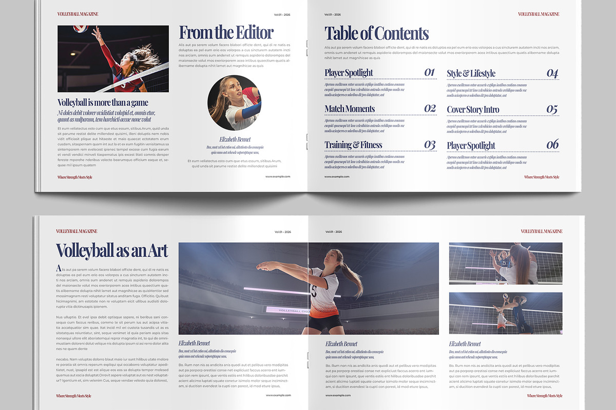 Modern Volleyball Magazine Layout
