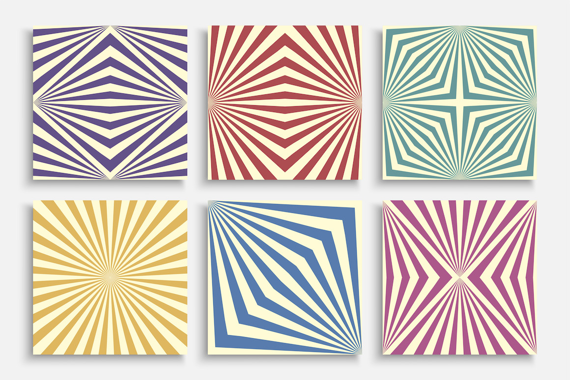 Colorful striped retro cards, an Invitation Template by ExpressShop
