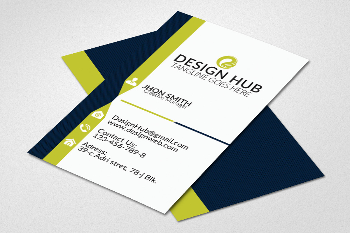 Attractive vertical business card, a Business Card Template by Psd ...