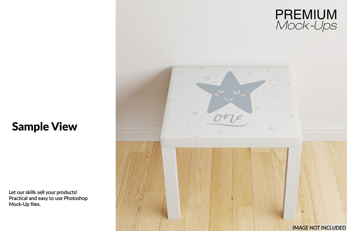 Nursery Ikea LACK Decals Mockup Set, a Product Mockup by mock-ups