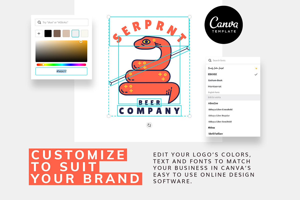 Beer Logo Kit Canva Template, a Branding & Logo Template by Cultive ...