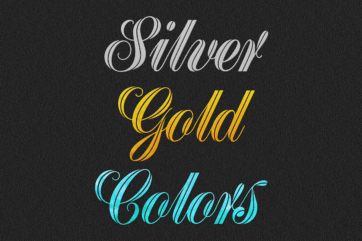 Gold Press Lettering, a Layer Style Add-On by Creative Media Co