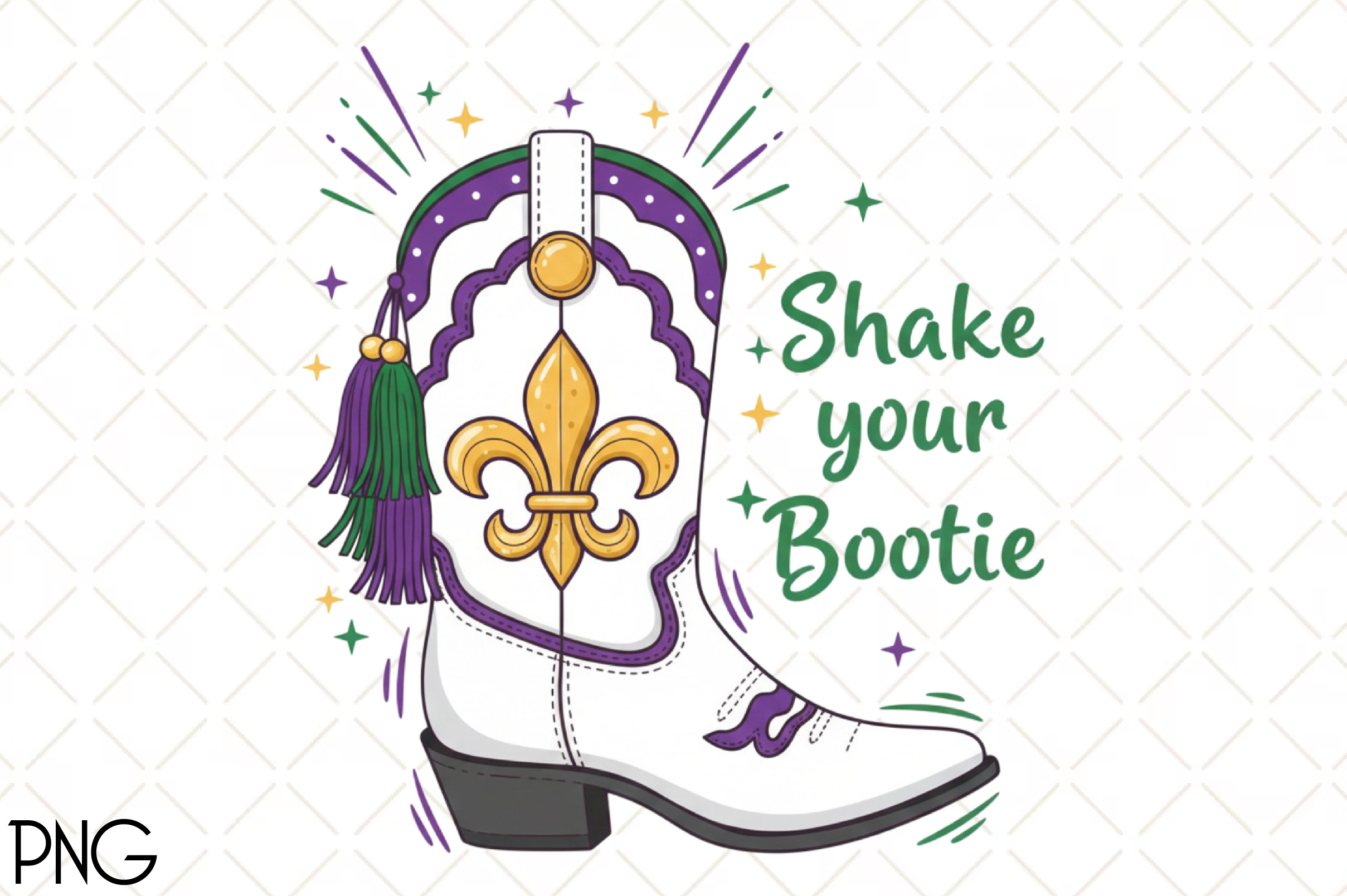 Shake Your Bootie PNG Mardi Gras PNG, an Illustration by Black Bird Studio