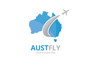 Vector of australia and plane logo, a Branding & Logo Template by ...