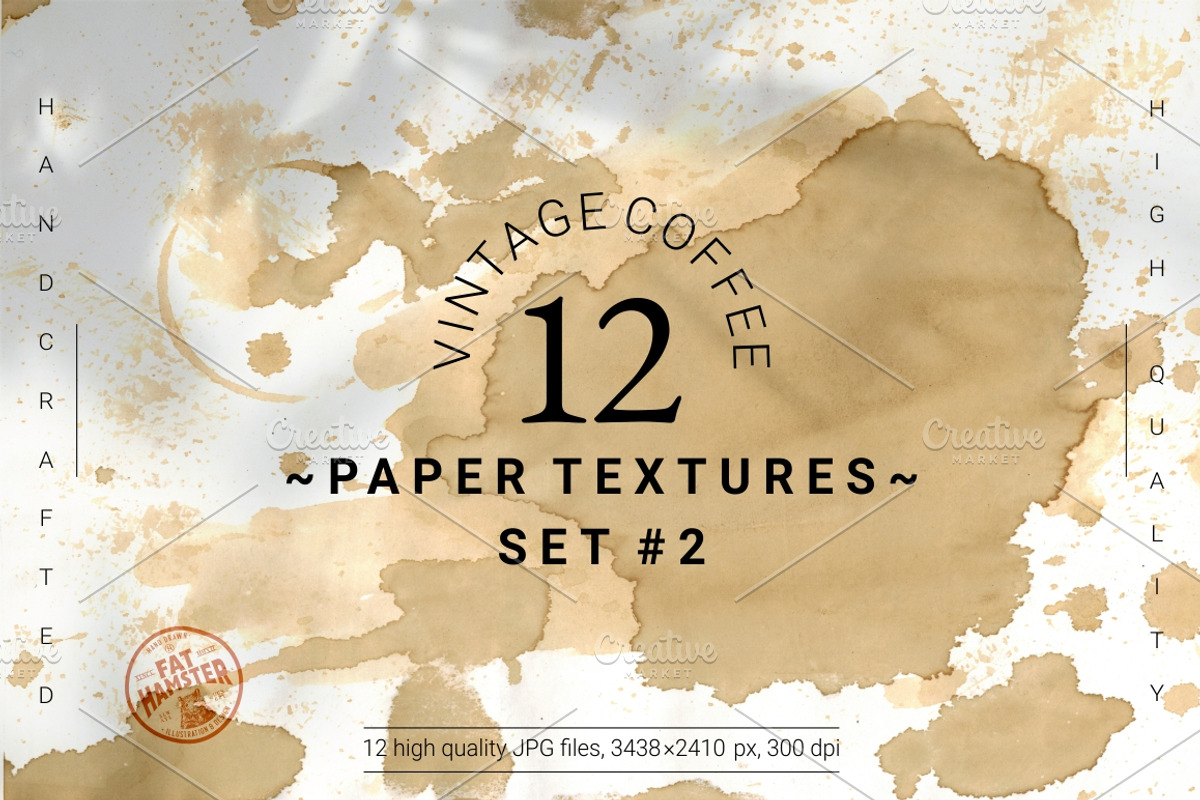 12 vintage coffee paper textures #2 | Creative Market