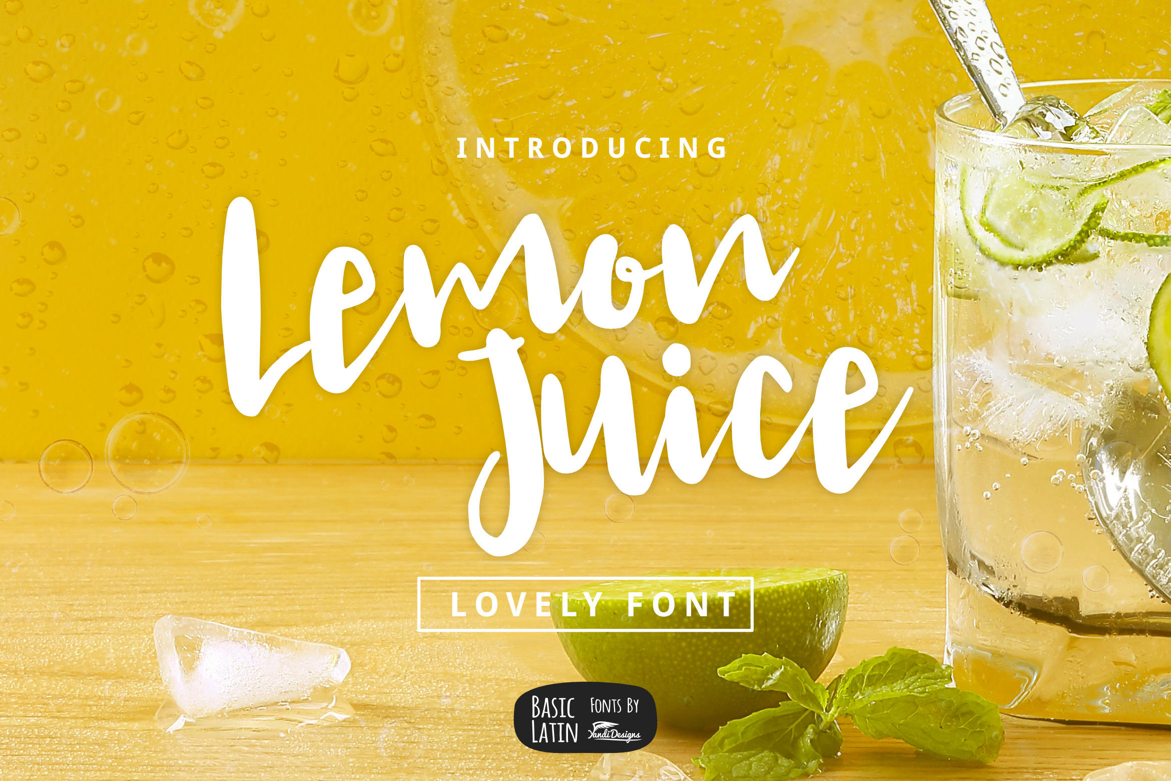 Lemon Juice Script Font, a Script Font by YandiDesigns
