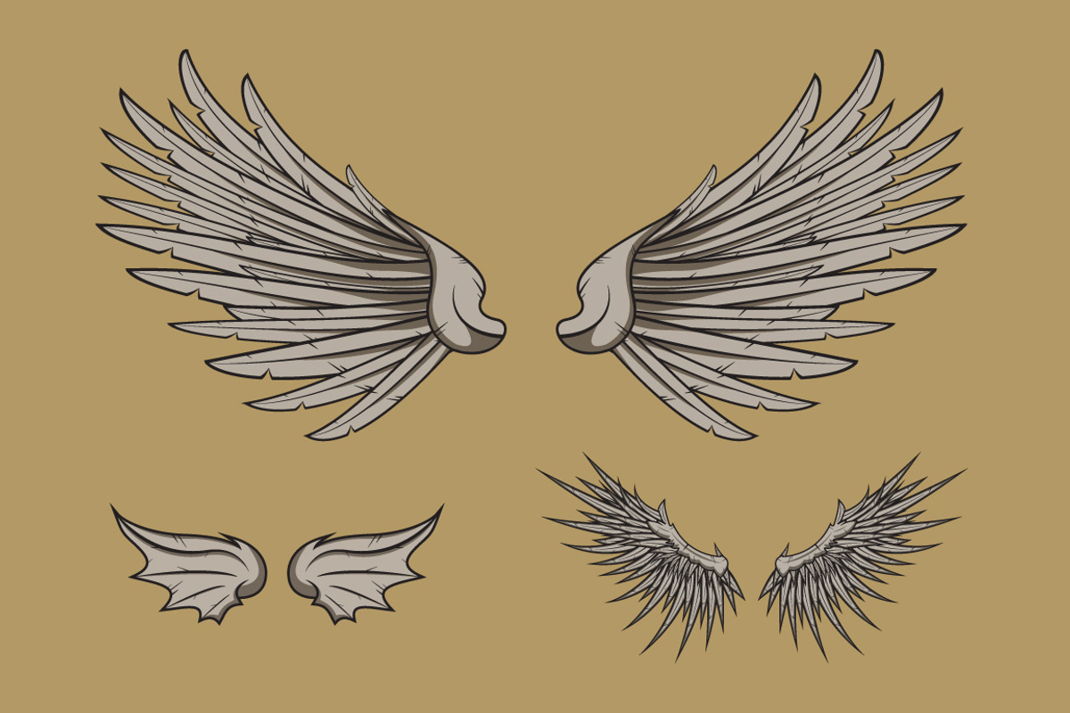 160 Pairs of Vector Wings, an Object Graphic by Damien