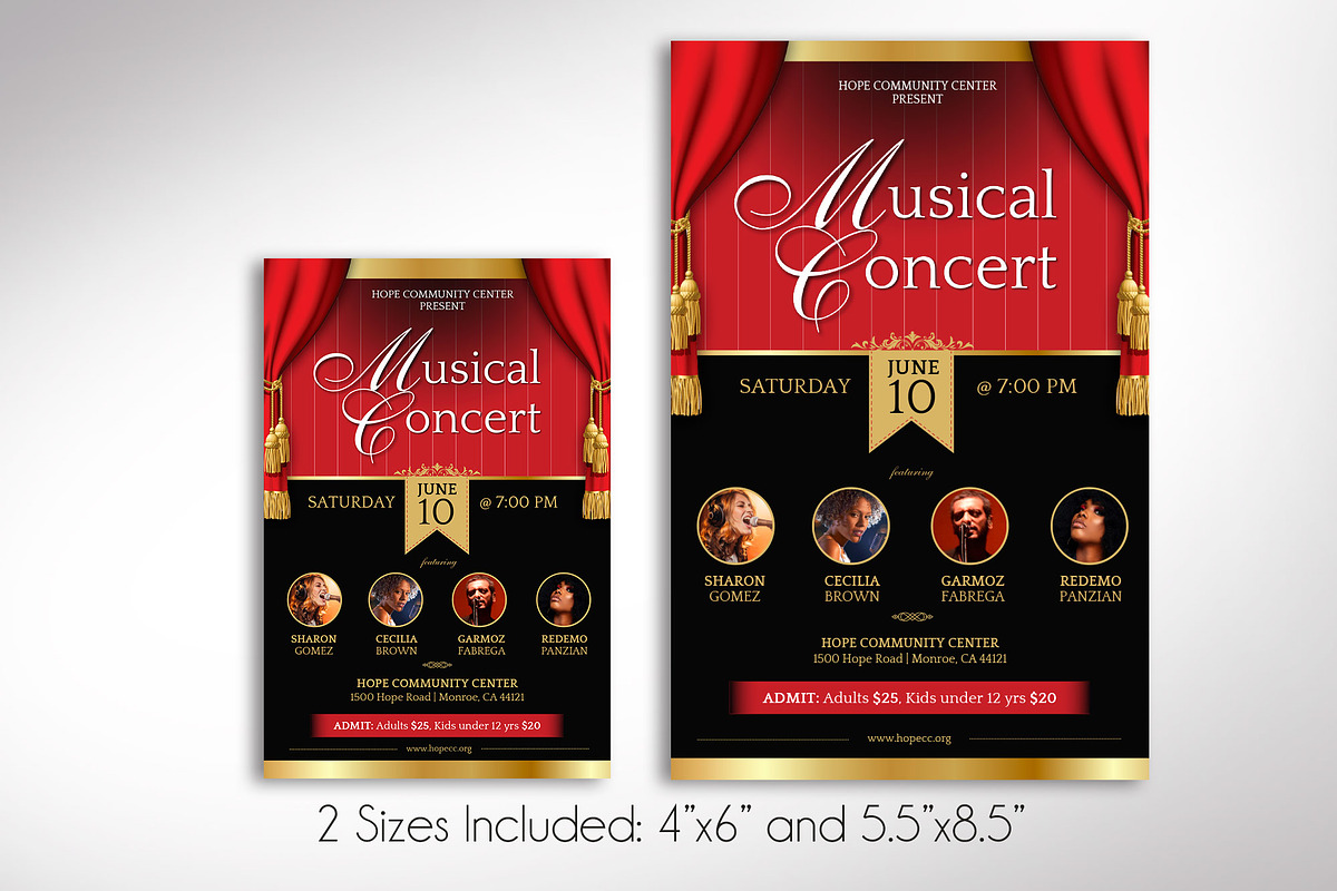 Musical Event Flyer Canva Template