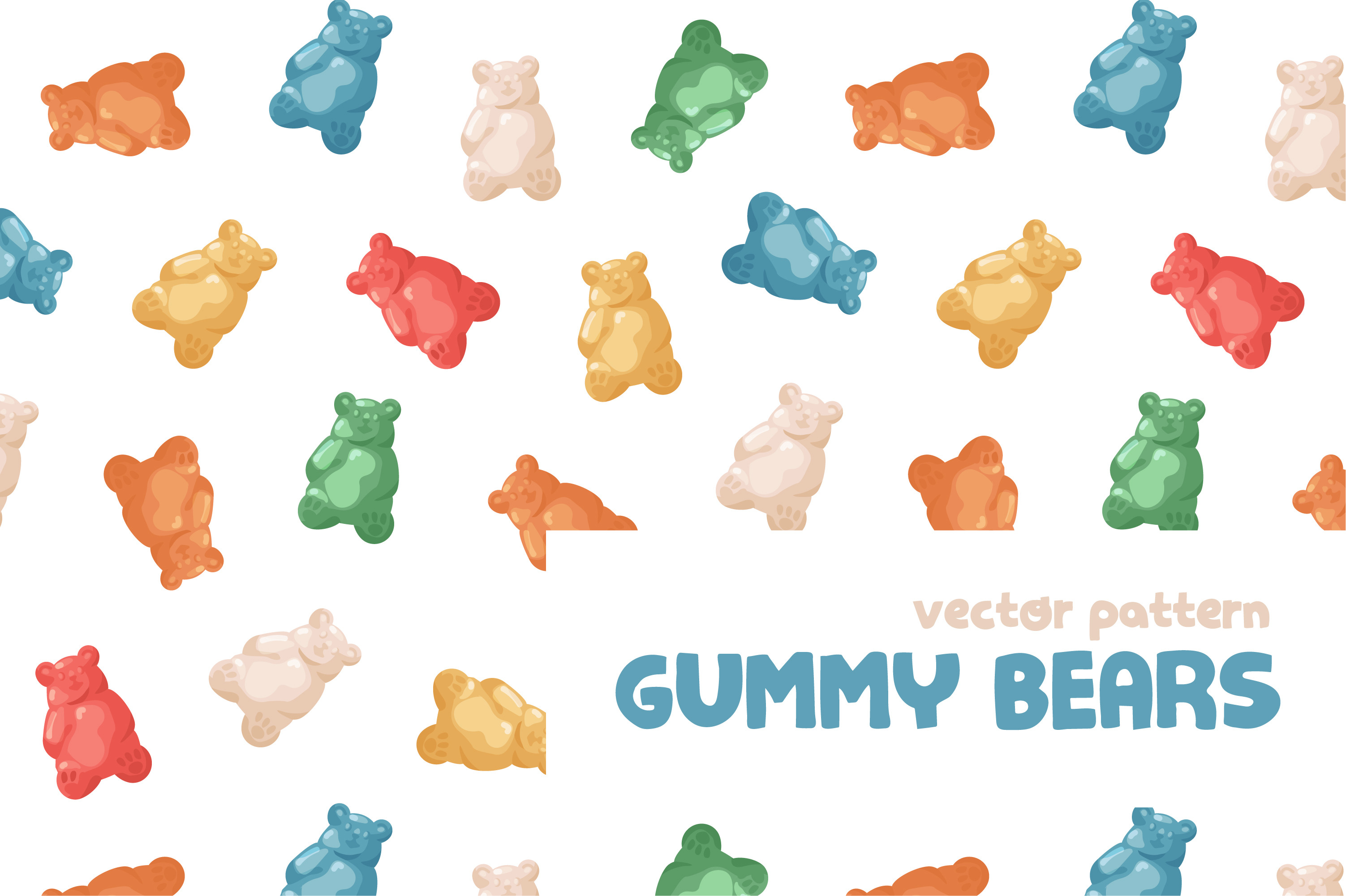 Gummy bears seamless pattern, a Pattern Graphic by Good Studio